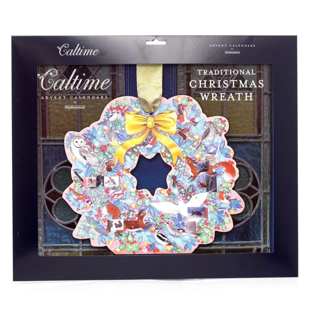 Christmas Advent Calendar Wreath | Pink Door Wreath Picture Advent Cal ...