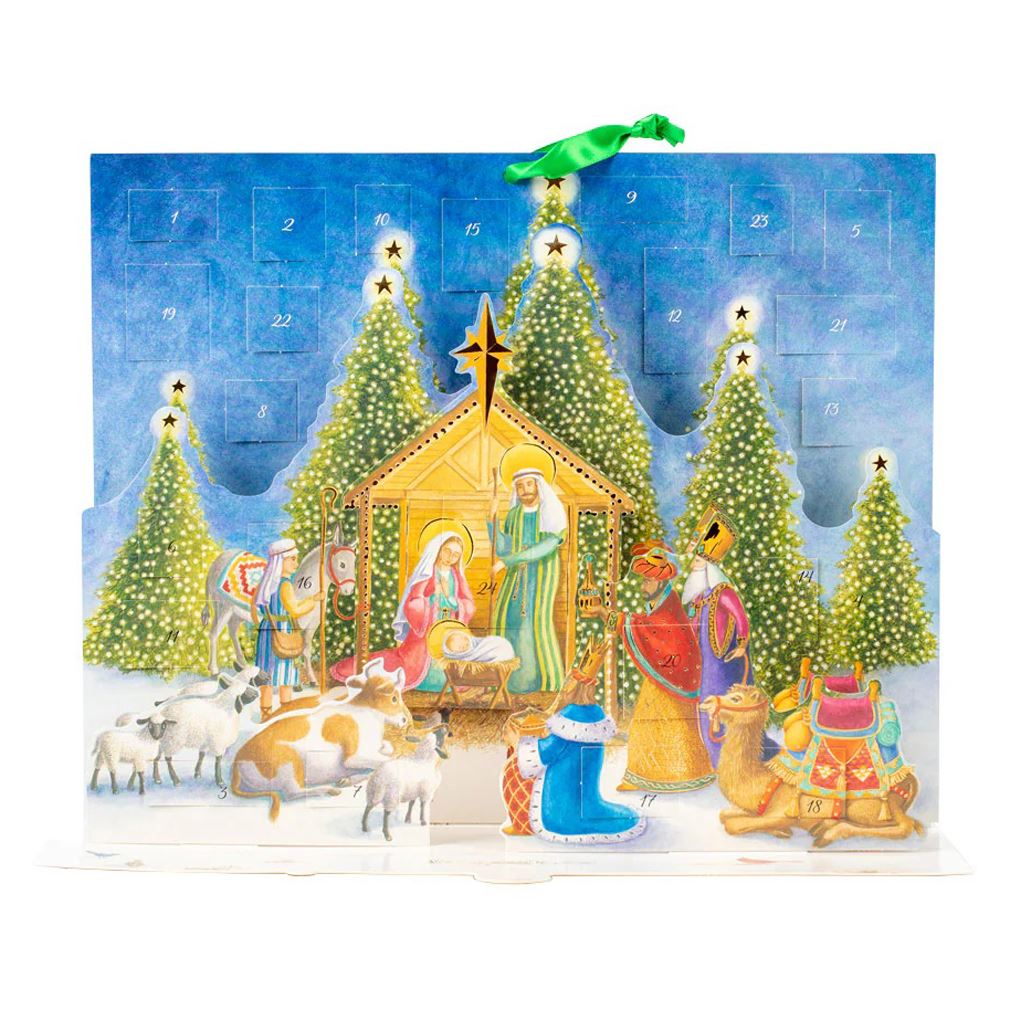 Pop-up 3D Nativity Christmas Advent Calendar | Fold-out Religious Cale ...