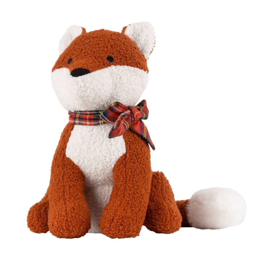 Remy Fox Doorstop | Boucle Fabric Novelty Fox Shaped Animal Door Stop – Carousel