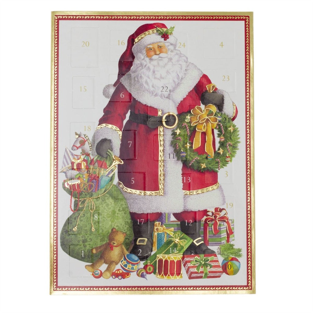 Santa Claus Advent Calendar Card with Envelope | Christmas Advent Cale ...