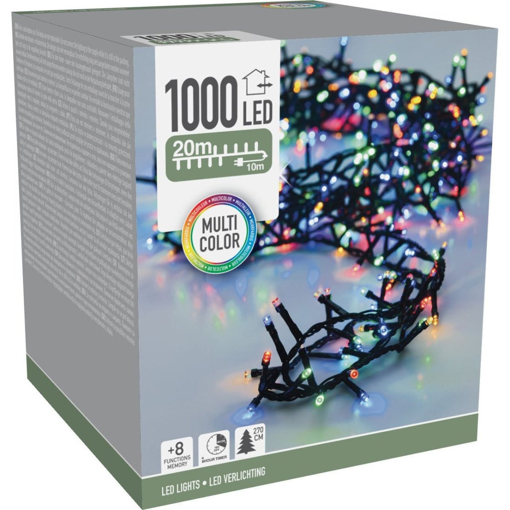 1000 Multicoloured LED String Lights | Microcluster LEDs for Indoor ...