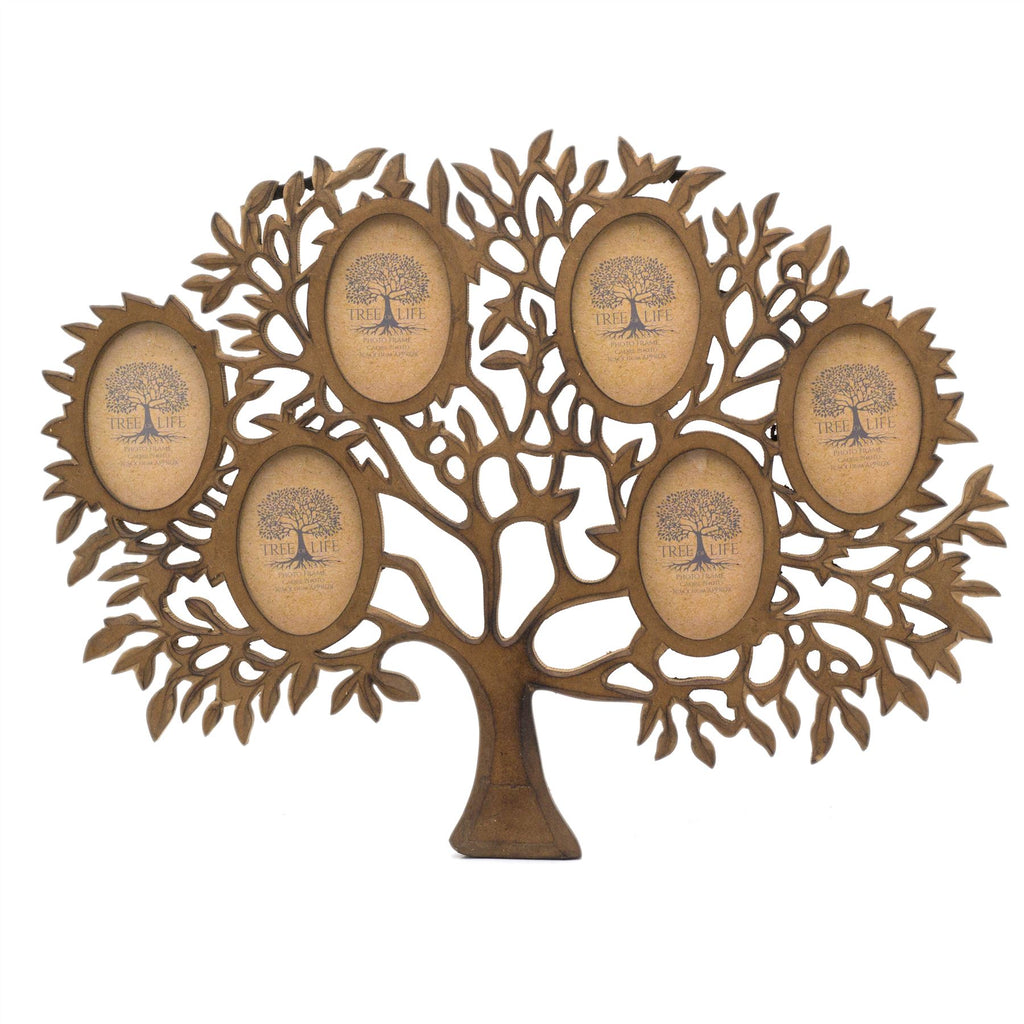 Mango Wood Tree Of Life Photo Frame | Wall Mounted Family Tree Multi P ...