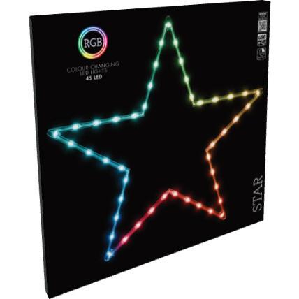 Christmas Star LED RGB Light | 45 LED Colour Changing Star Decoration ...
