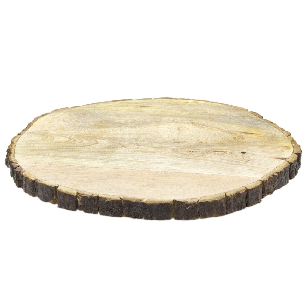 42cm Wooden Tree Trunk Cake Stand | Large Wedding Birthday Cake Round ...