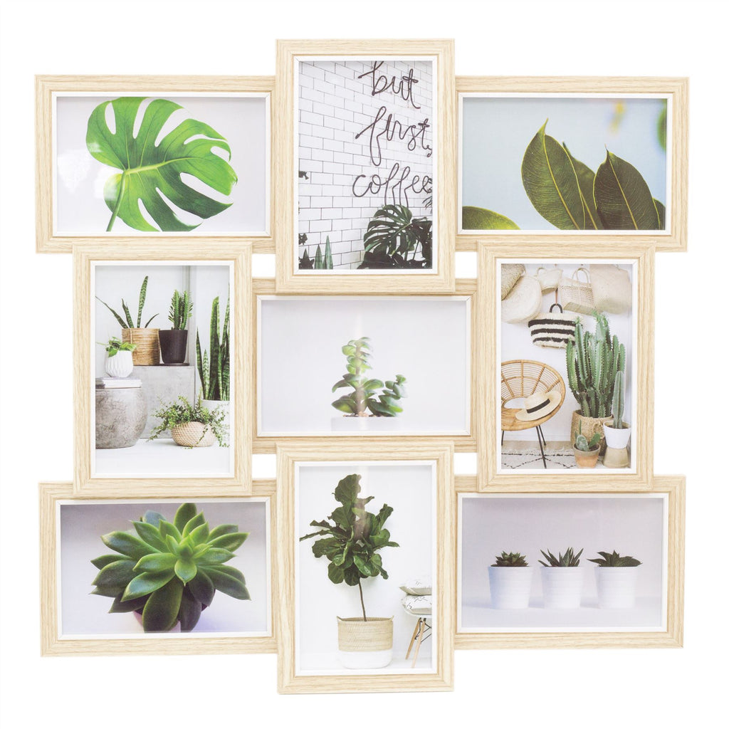 9 Multi Aperture Layered Photo Frame | Wall Mounted Wooden Picture Fra ...