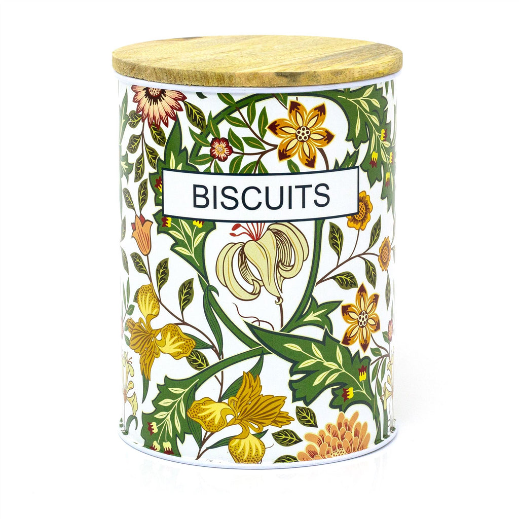 Retro Style Floral Airtight Biscuit Tin With Lid | Botanical Biscuit B ...