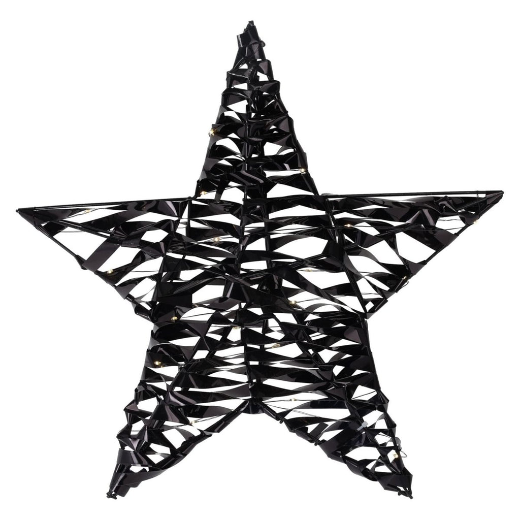 Black 3D Christmas Star Light | 40 LED Window Star Light Decoration ...