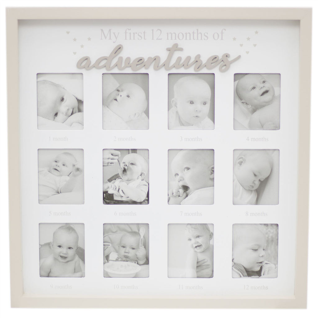 Baby My First Year Photo Frame | 12 Aperture Multi Picture Frame | New ...