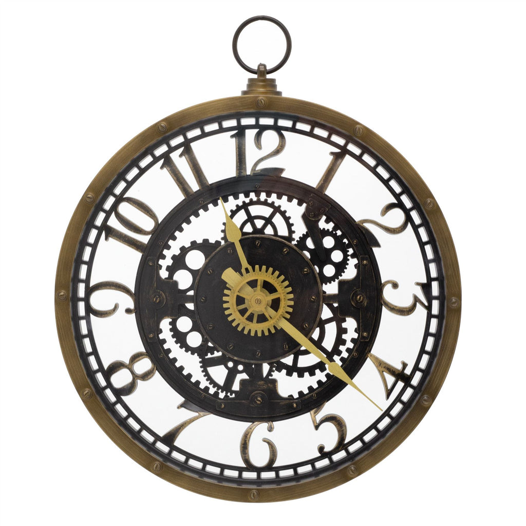 Industrial Retro Pocket Watch Gear Cog Clock | Steampunk Vintage Style ...