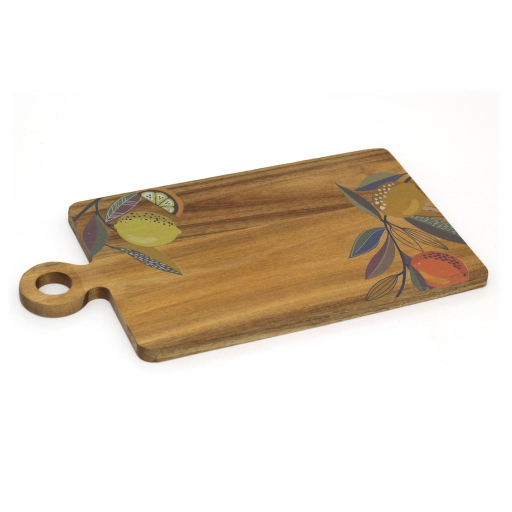 Citrus Zest Wooden Serving Board Acacia Wood Orange & Lemon Grazing Pl ...