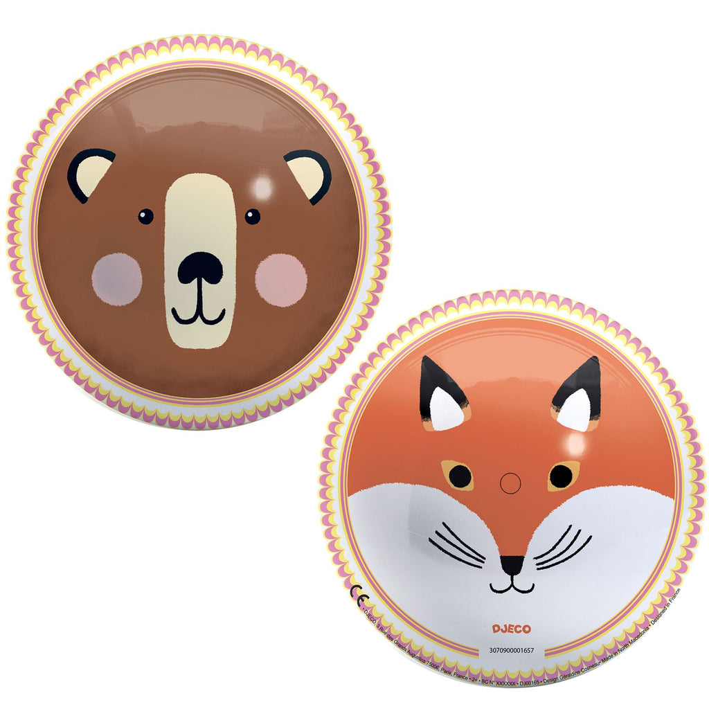 Djeco DJ00165 Childrens Ball Kids Bouncy Ball | Toddler Bear & Fox Bal ...