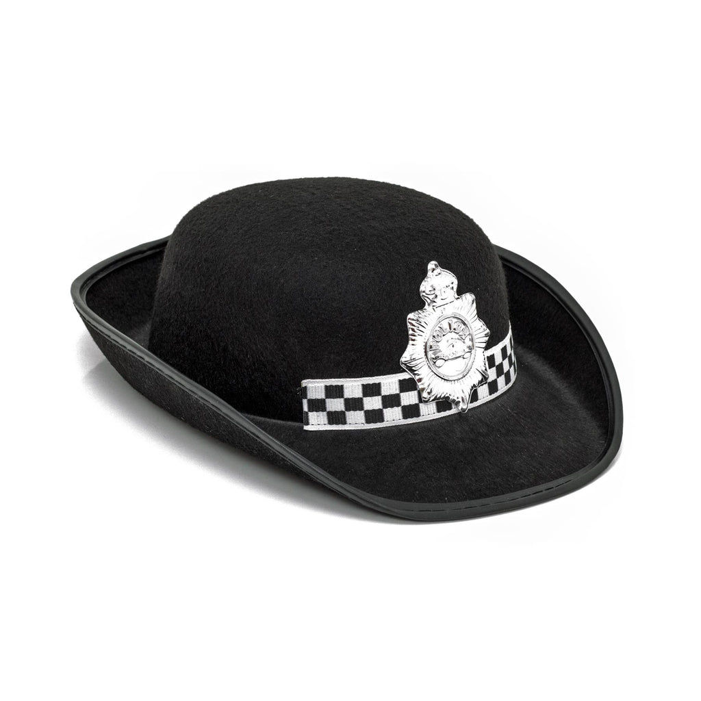 Adult Police Woman Hat | Fancy Dress WPC Police Hat With Checked Band ...