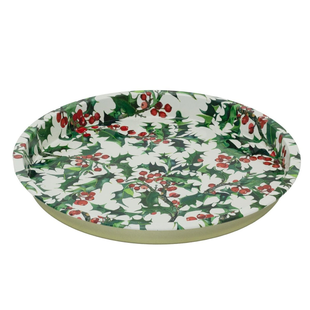 Emma Bridgewater - Holly Round Deep Well Tray | Christmas Serving Tray ...