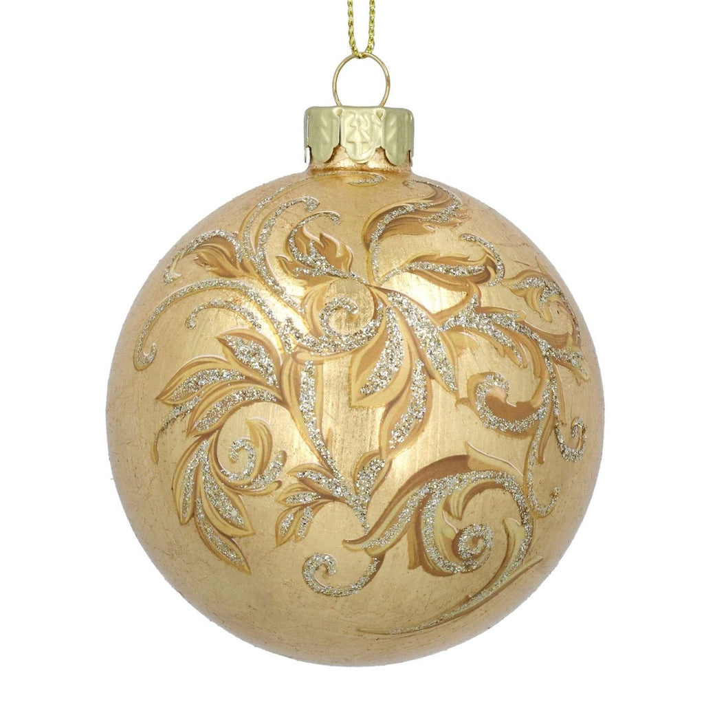 Gold Rococo Christmas Bauble | Baroque Christmas Tree Hanging Ornament ...