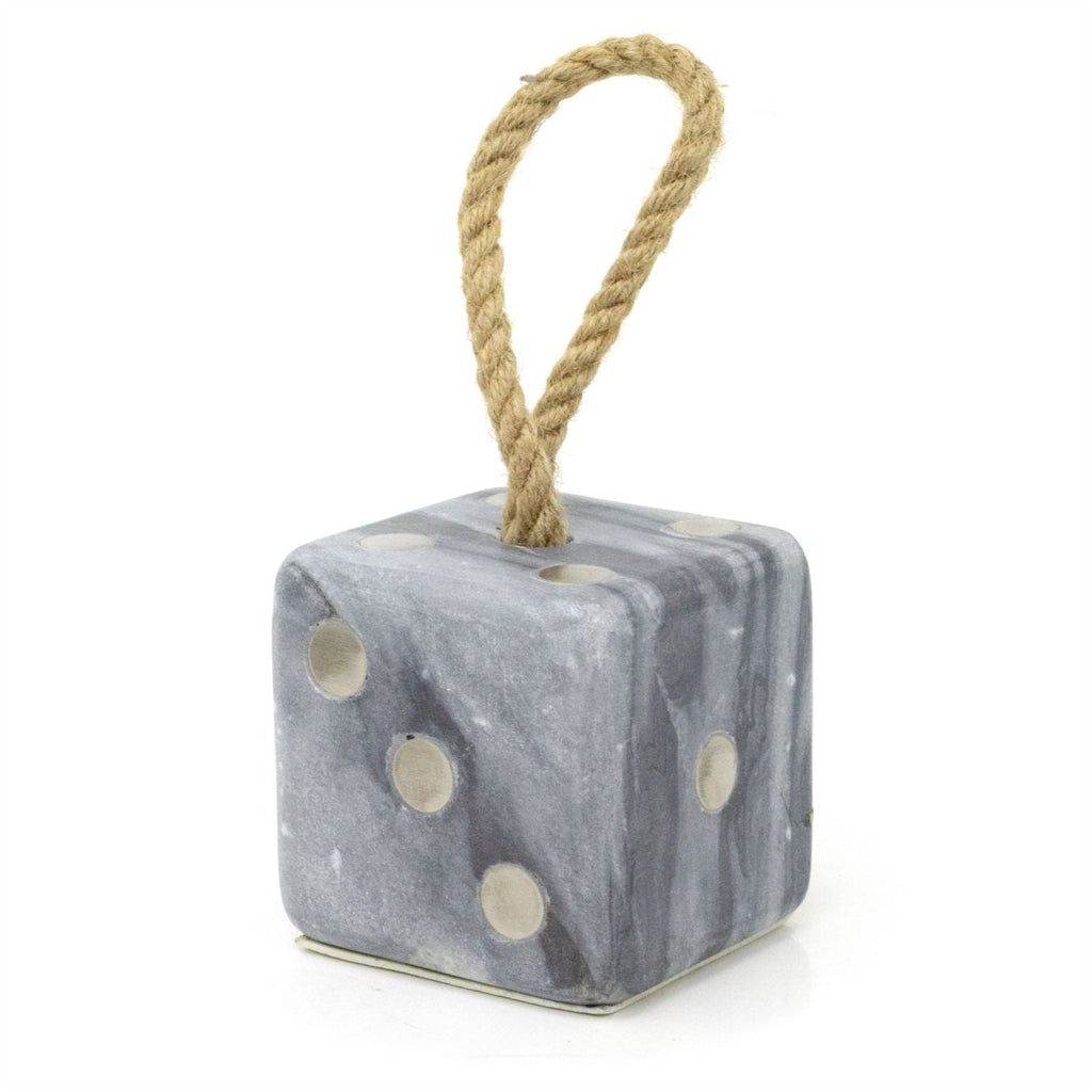 Grey Marble Dice Doorstop | Chunky Cube Indoor Weighted Dice Door Stop ...