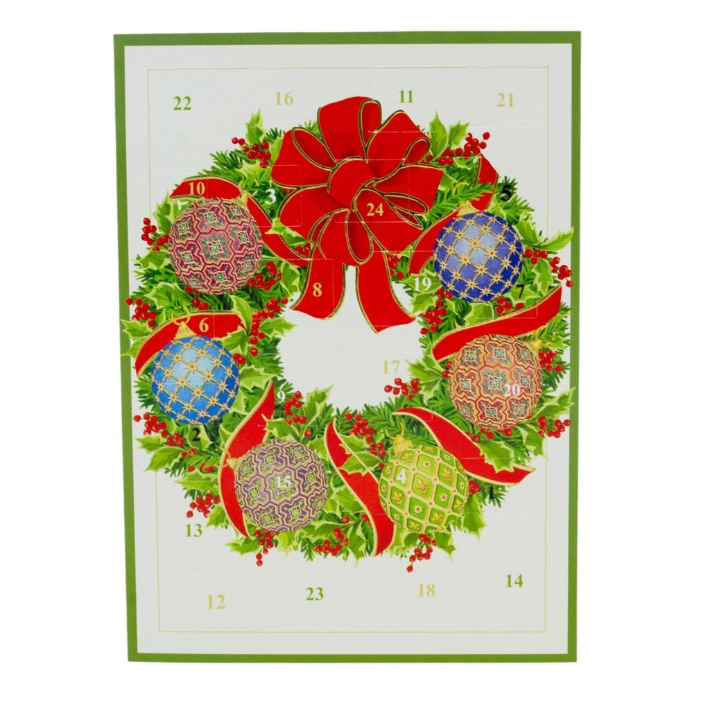 Imperial Wreath Advent Calendar Card with Envelope | Christmas Advent ...
