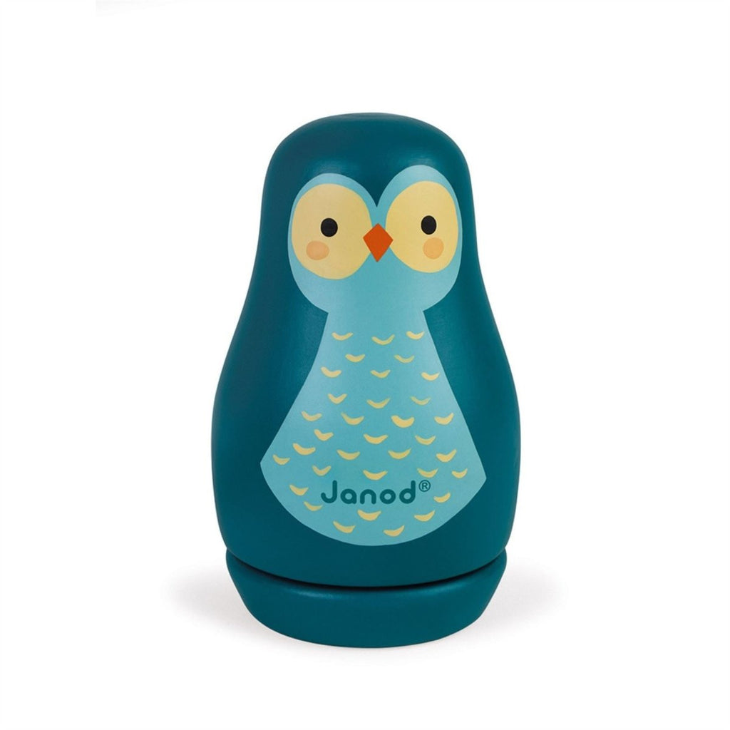 Janod Wooden Owl Music Box | Wind Up Owl Musical New Baby Nursery Deco ...