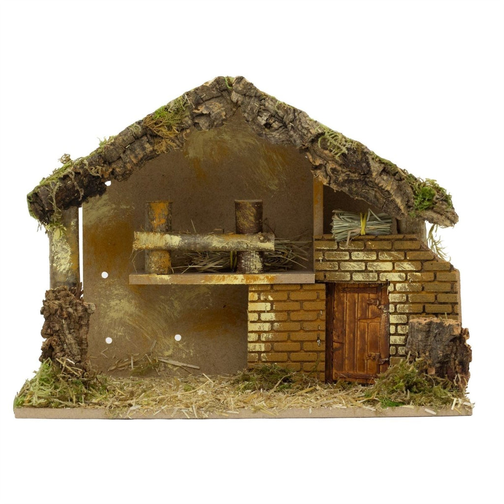 LED Traditional Wooden Nativity Stable with Lights | Christmas Nativit ...