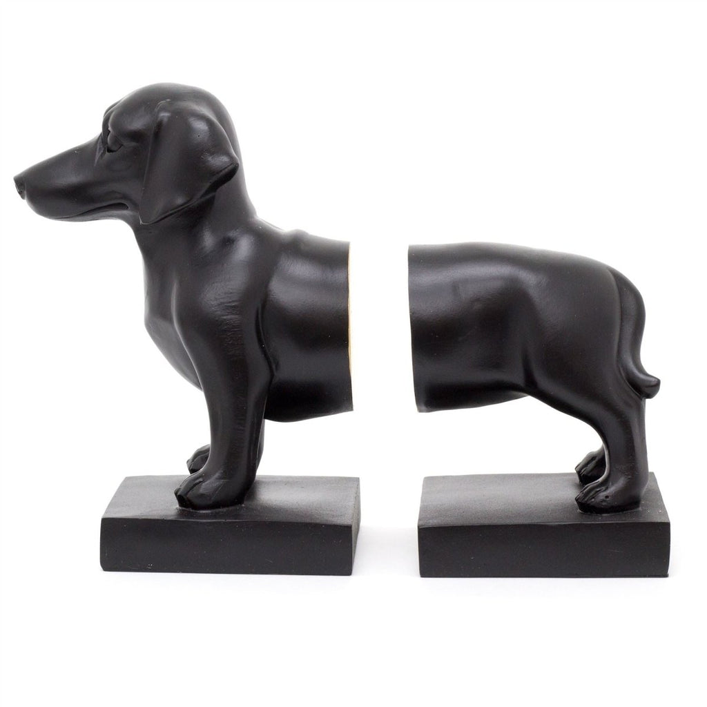 Novelty Sausage Dog Bookends | Resin Dachshund Book End | Statue Anima ...