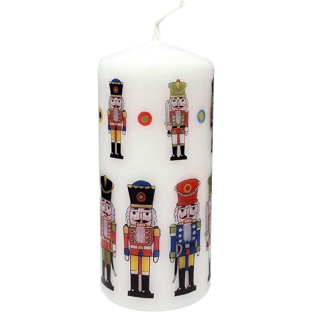 Nutcracker Christmas Pillar Candle | Festive Candle Nutcracker Design ...