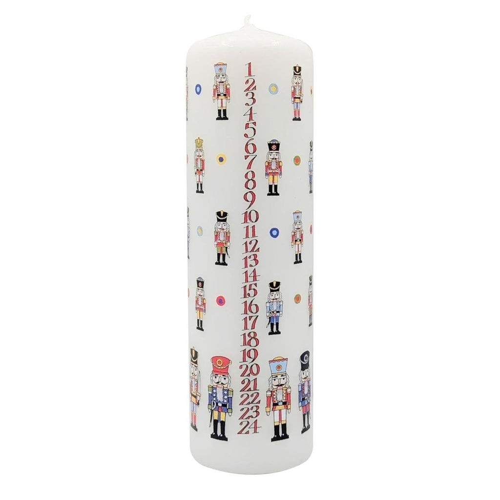 Nutcracker Soldier Christmas Advent Candle | Christmas Pillar Candle ...