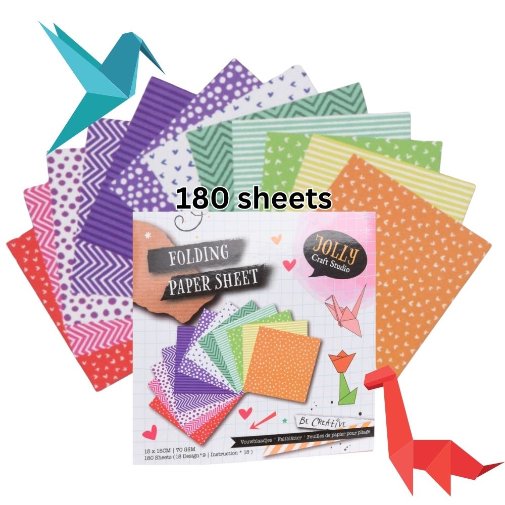 Origami Paper Pad with 180 Sheets | 18 Designs & Easy Folding Instruct ...