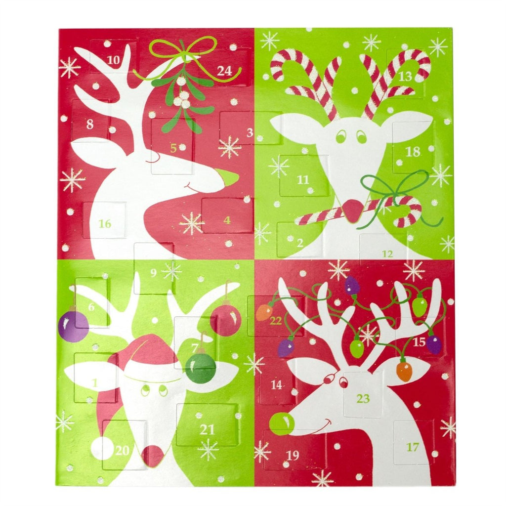 Reindeer Advent Calendar Card with Envelope | Christmas Advent Calenda ...