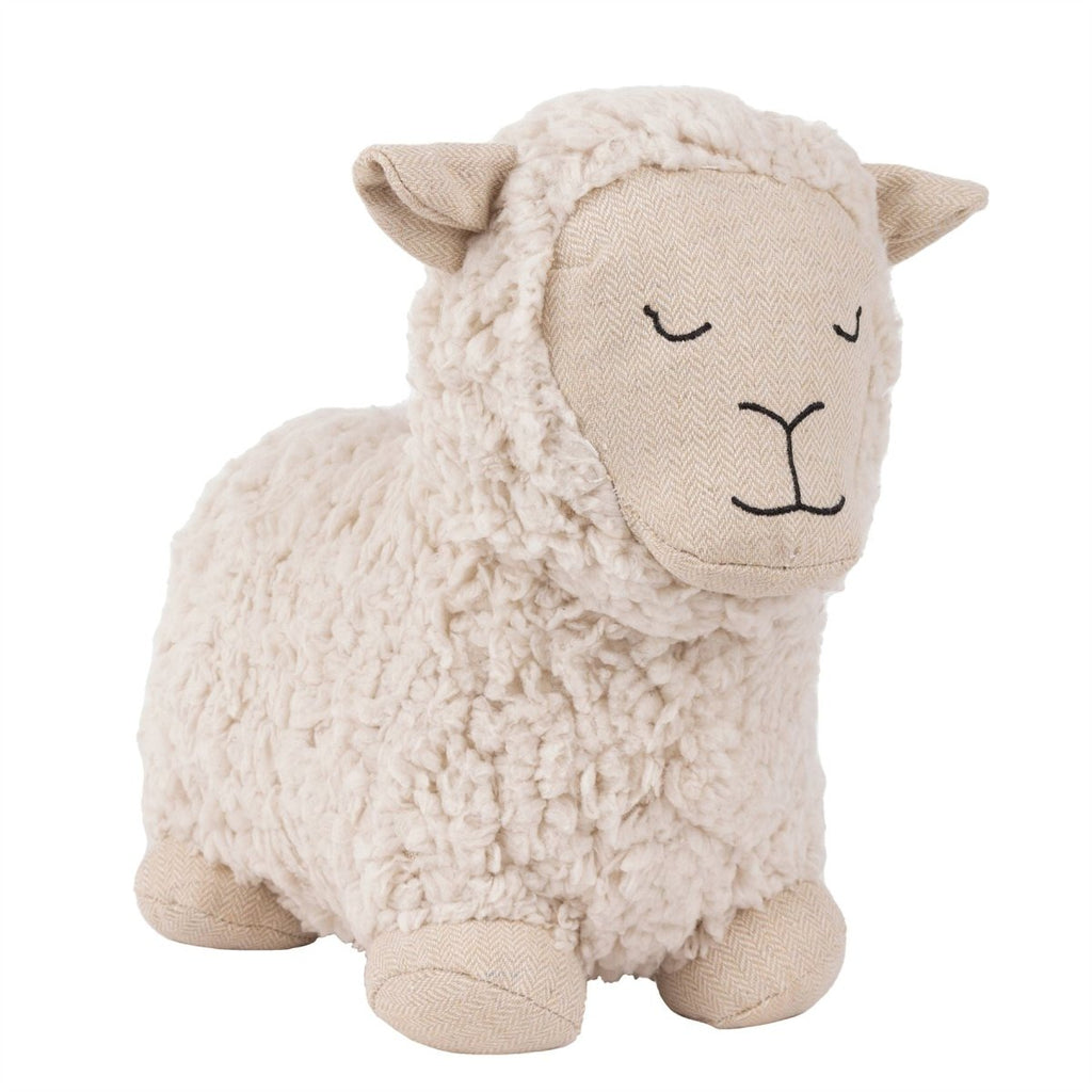 Sam Sheep Doorstop | Boucle Fleece Animal Door Stop Shearling Sheep Do ...