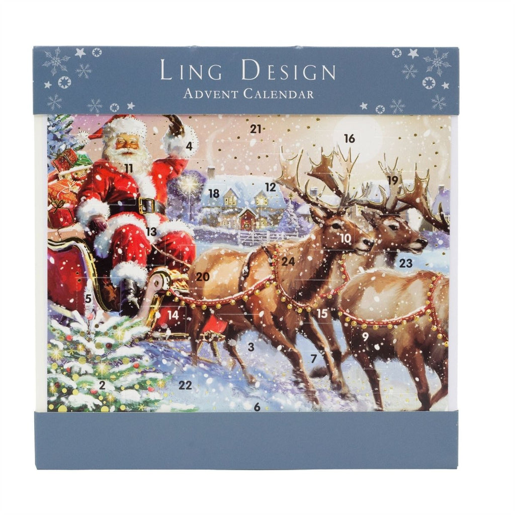 Santas Sleigh Christmas Advent Calendar | Traditional Picture Advent C ...