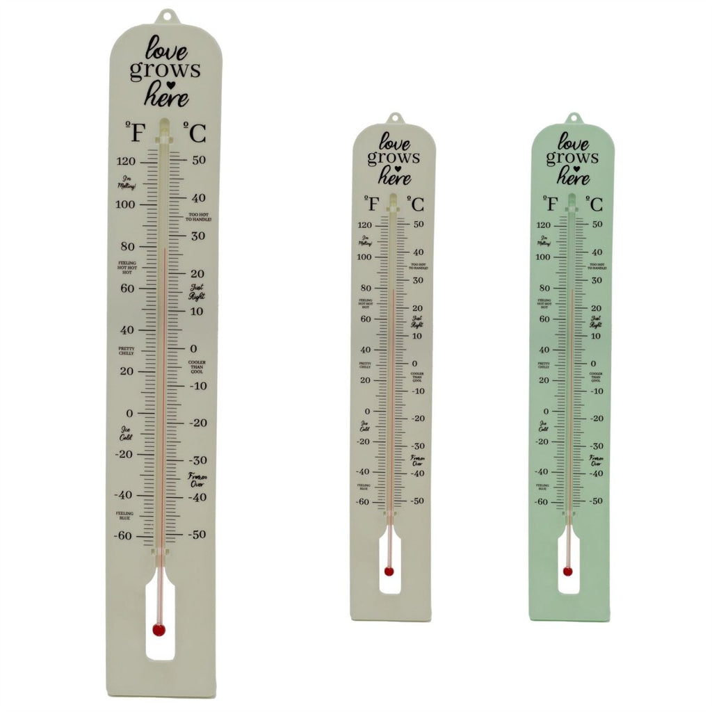The Potting Shed Wall Mounted Waterproof Outdoor Garden Thermometer ...