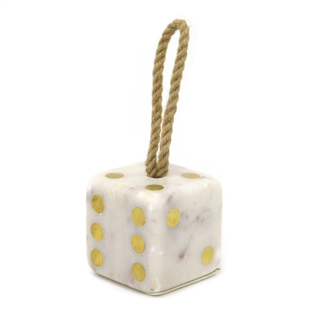 White Marble Dice Doorstop | Chunky Cube Indoor Weighted Dice Door Sto ...