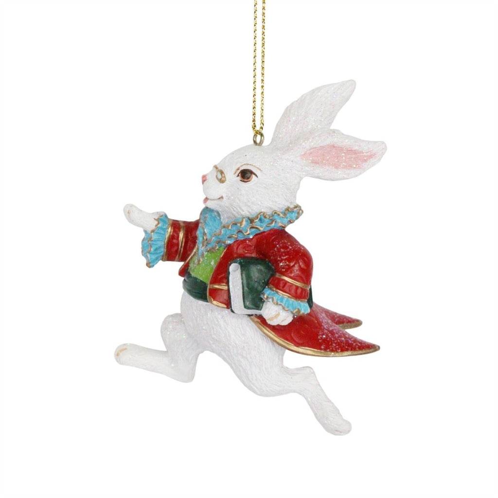White Rabbit Christmas Bauble Alice in Wonderland Christmas Tree Ornam ...