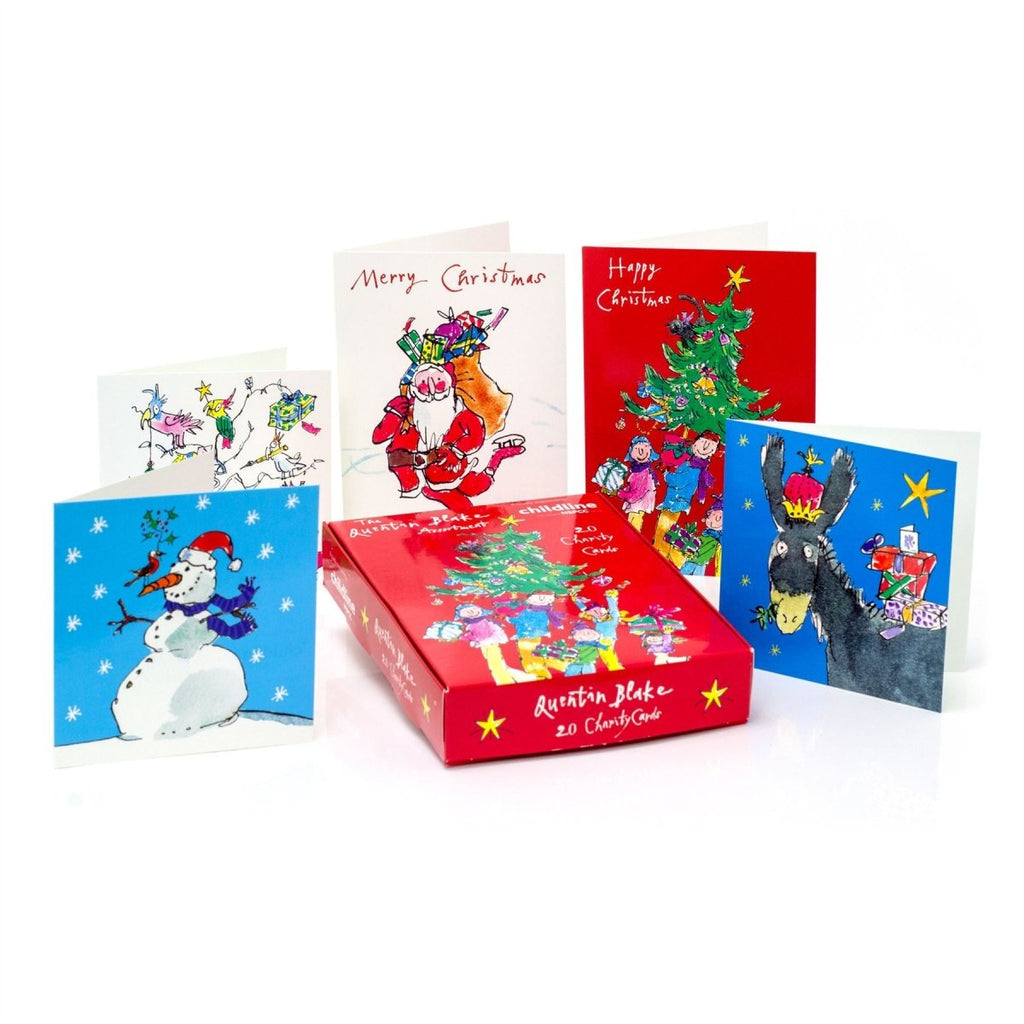 Pack Of 20 Quentin Blake Charity Christmas Cards Childline NSPCC Chris ...